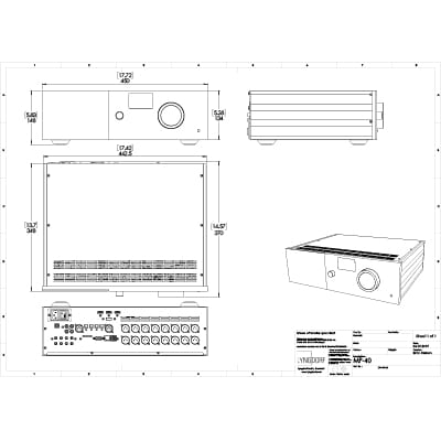 Lyngdorf MP-40 technical drawings - Lyngdorf Audio